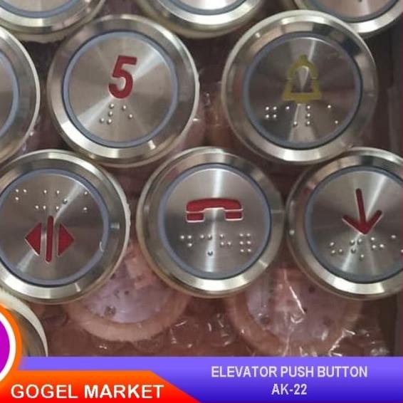 Jual Elevator Push Button Tombol Lift AK22 - Angka 1 | Shopee Indonesia