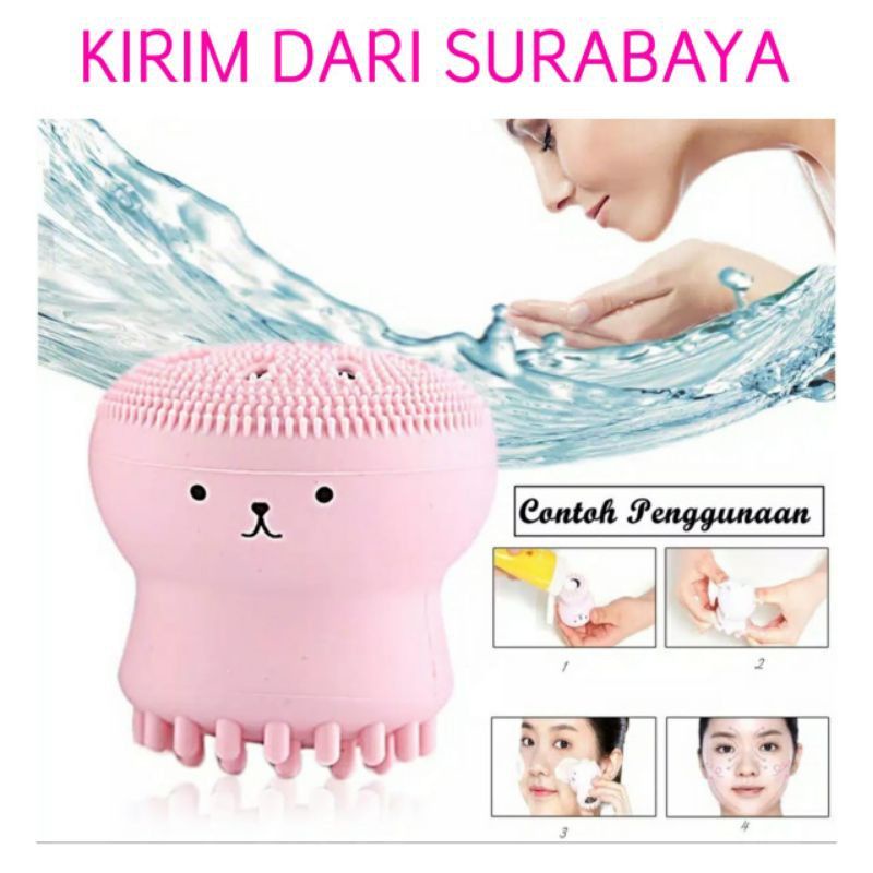 Jual Spon Silikon Sikat Pembersih Pori Wajah Brush Jellyfish Cuci Muka ...