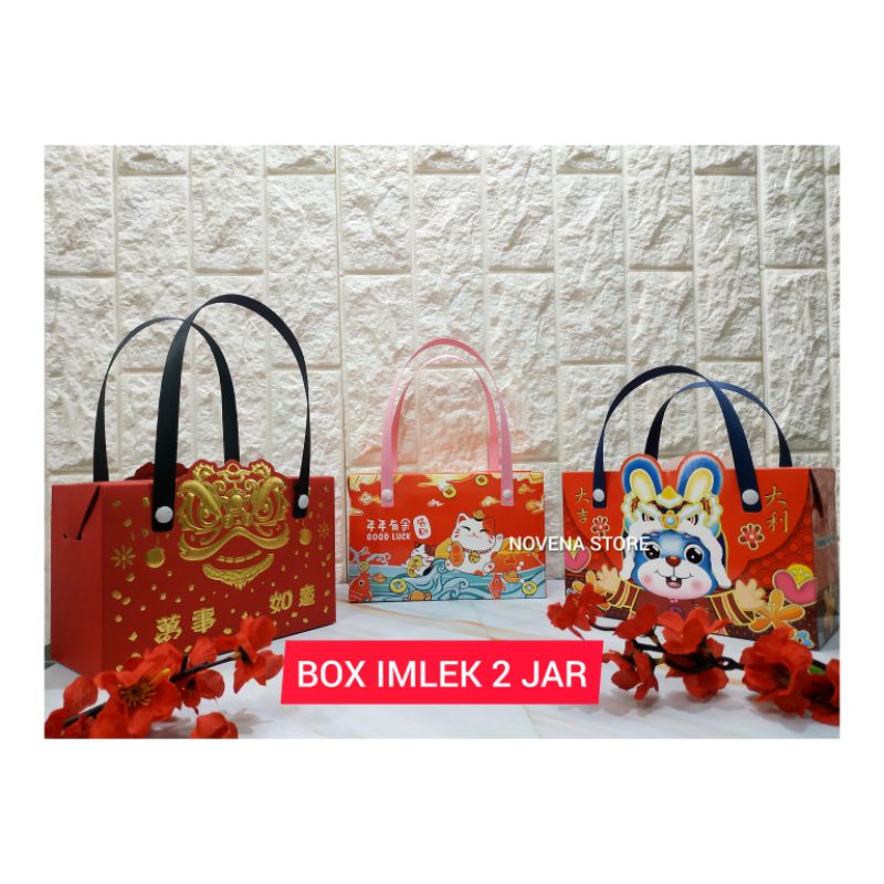 Jual BOX IMLEK 2 JAR KOTAK DUS HAMPERS CNY | Shopee Indonesia