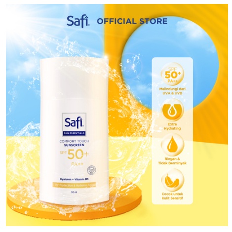 Jual Safi Sun Essential Comfort Touch Sunscreen SPF 50+ PA++30ml ...