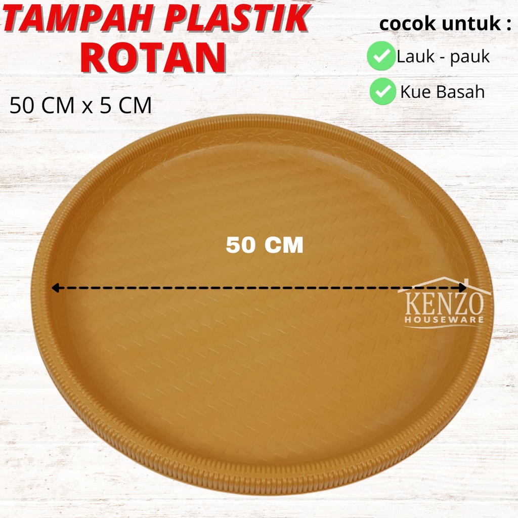 Jual Tampah Plastik Bulat Jumbo Nampan Plastik Medium Tanggung Rotan 50 ...
