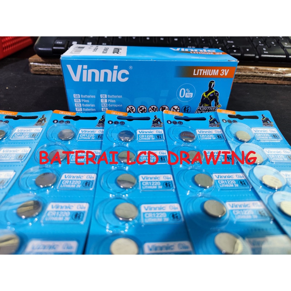 Jual Baterai CR 1220 / Batrai LCD Drawing Writting Battery | Shopee ...