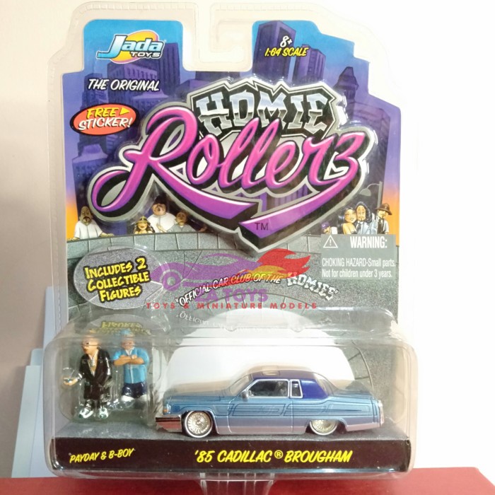 Jual Diecast Jada Homie Rollers 85 Cadillac Brougham Biru With Figure 1 ...