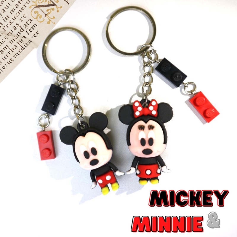 Jual Keychain Mickey & Minnie with LEGO | Gantungan Kunci Lego | Shopee ...