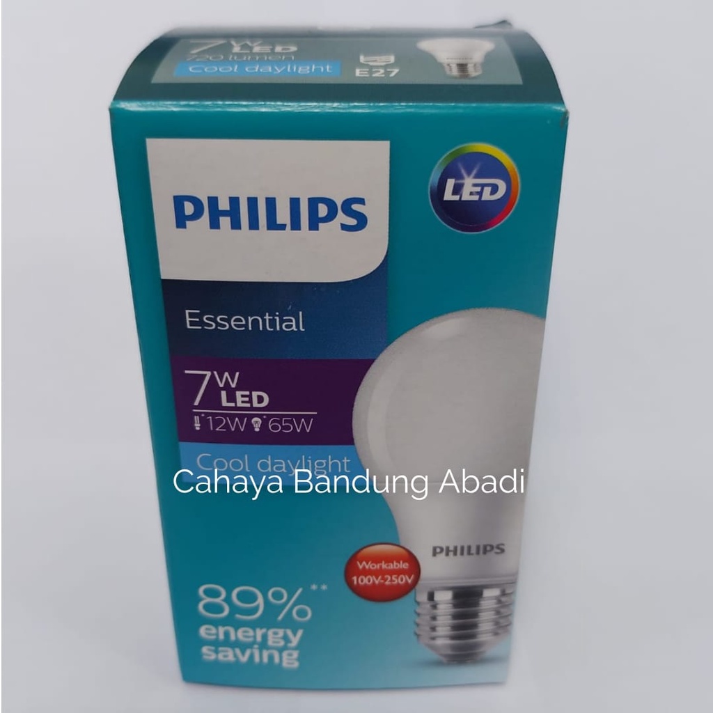 Jual Lampu Philips Essential LED Bulb 7W Putih Cool Daylight 6500K | Shopee Indonesia