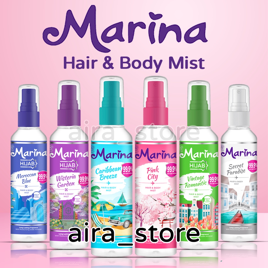 Jual Marina Hair & Body Mist Cologne - 100ml | Shopee Indonesia