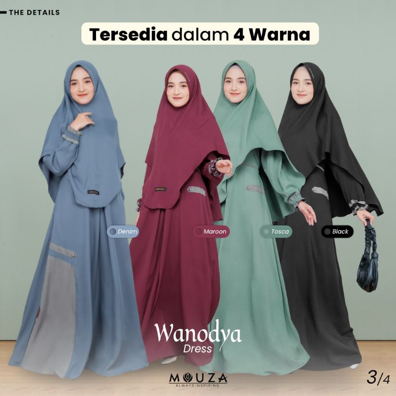 Jual BERGARANSI WANODYA DRESS GAMIS SYARI TERBARU POLOS WARNA HITAM ...