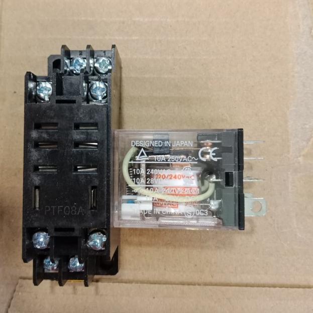 Jual relay LY2N 220VAC omron + socket | Shopee Indonesia