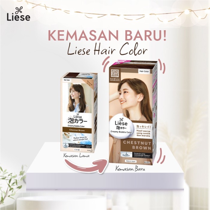Jual Liese Bubble Hair Color Foam Cat Rambut Permanent - Chestnut Brown ...