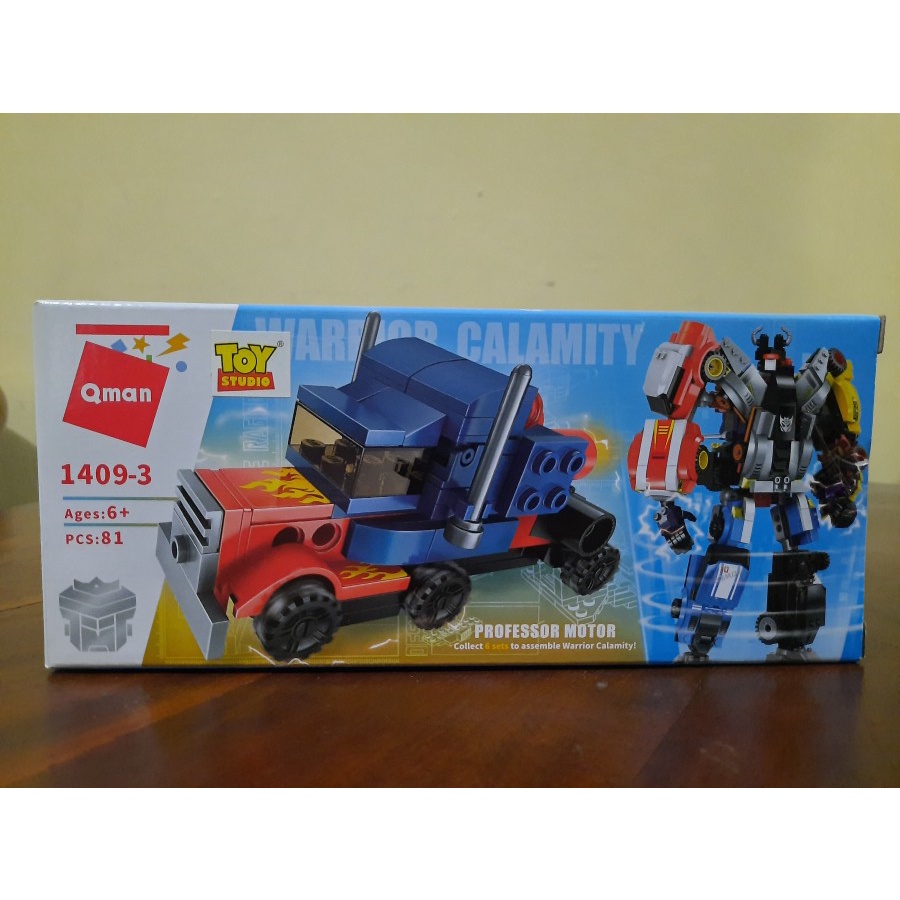 Jual Brick Qman 1409-3 Warrior Calamity 6in1 Model Professor Motor Robot | Shopee Indonesia