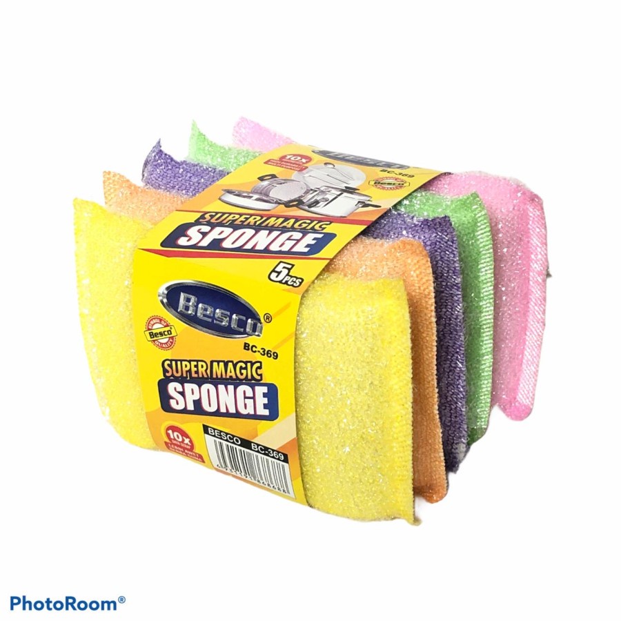 Jual Spon Sponge Cuci Piring Besco isi 5pcs | Shopee Indonesia