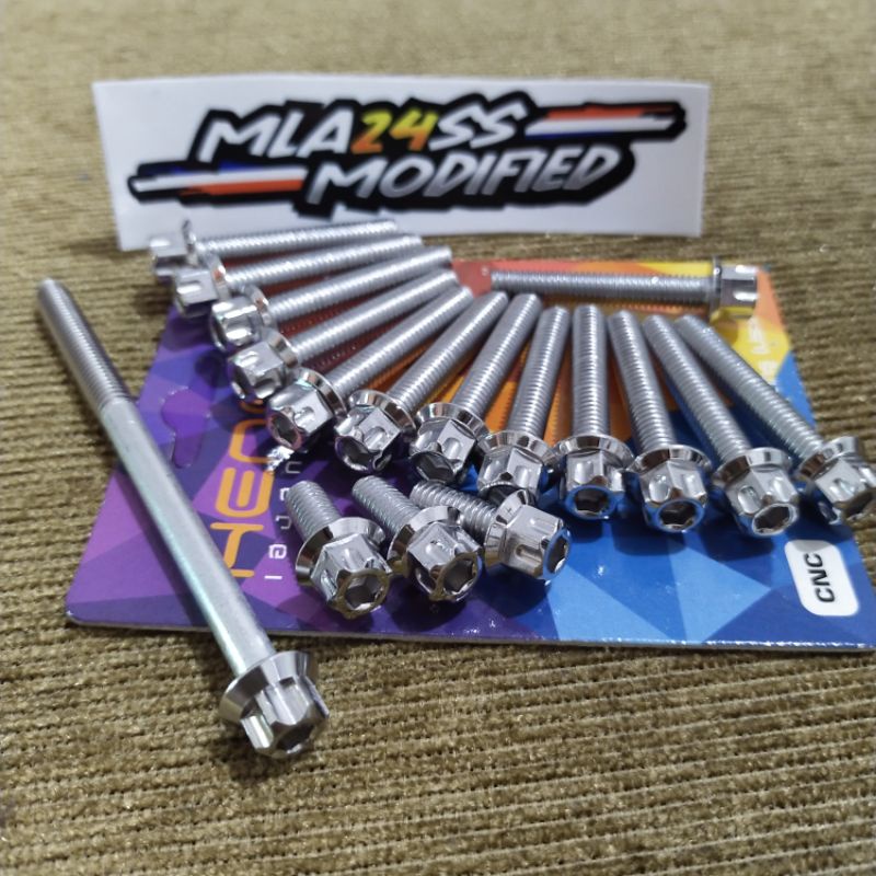 Jual baut probolt cvt Honda beat Scoopy Vario LED 110 by Heng thailand motif payu (17pcs ...