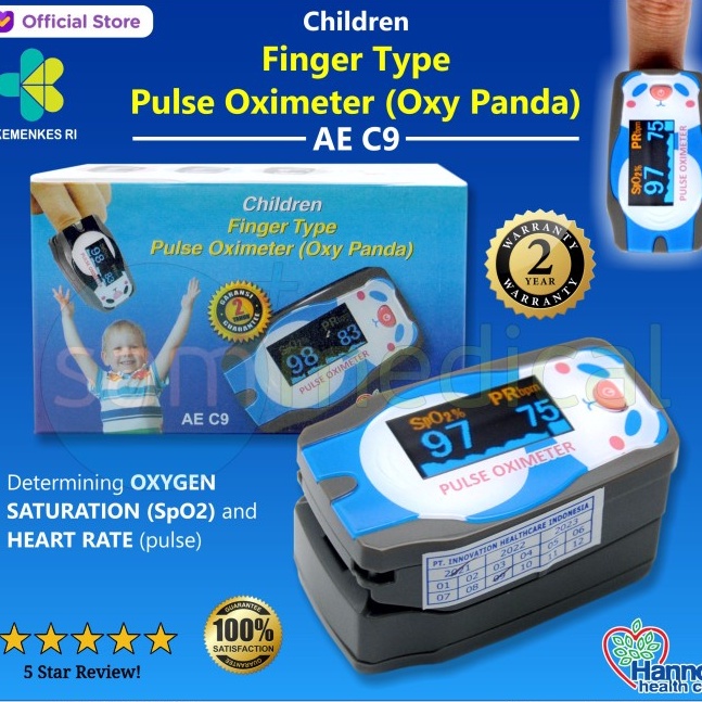 Kids Oxygen Monitor CHOICEMMED OLED Panda Pediatric Pulse Oximeter ...