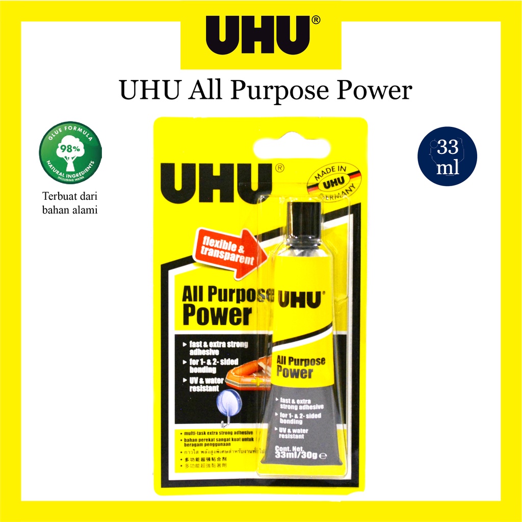 Jual Lem UHU House Hold All Purpose Power / Adhesive Original Made In Germany | Shopee Indonesia