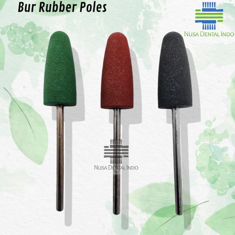 Jual DENTAL BUR RUBBER POLISH POLES ACRYLIC WARNA HIJAU,MERAH DAN ABU ...