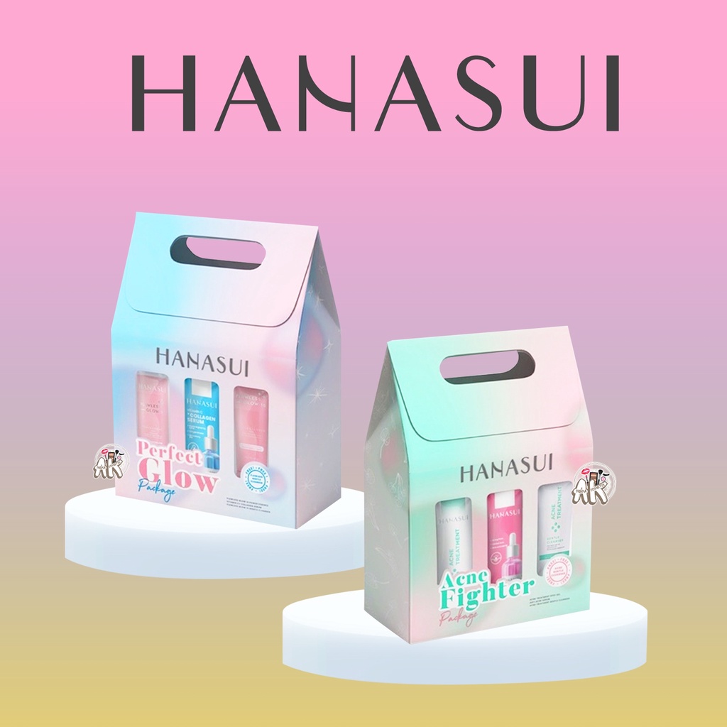 Jual HANASUI PAKET 3IN1 SERIES ( PERFECT GLOW / ACNE FIGHTER ) | Shopee ...