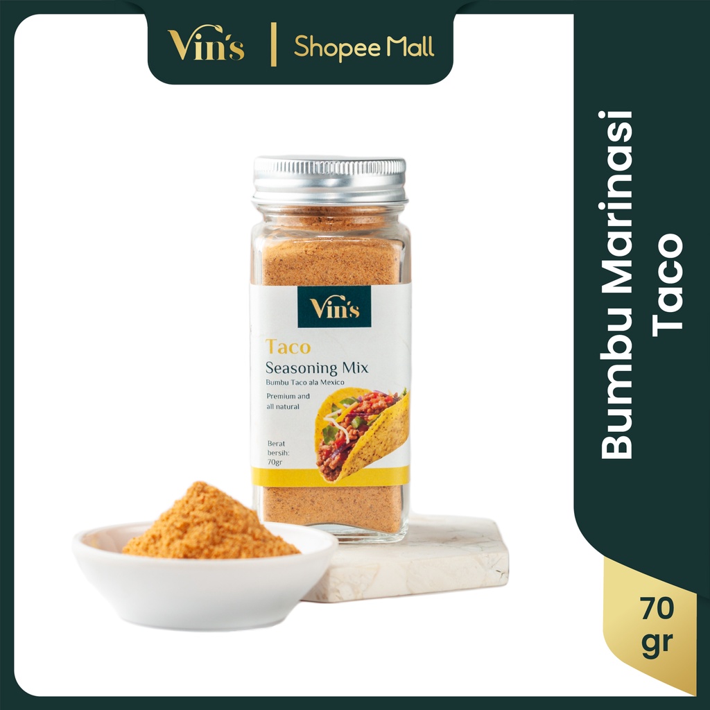 Jual VINS - Premium Bumbu Marinasi Taco Ala Mexico Botol 70gr | Shopee ...