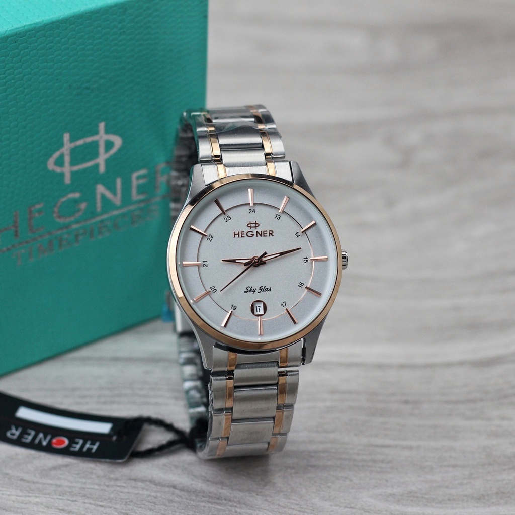 Jual Jam Tangan Hegner 1687 Fashion Pria Bisa Couple Stainless Steel ...