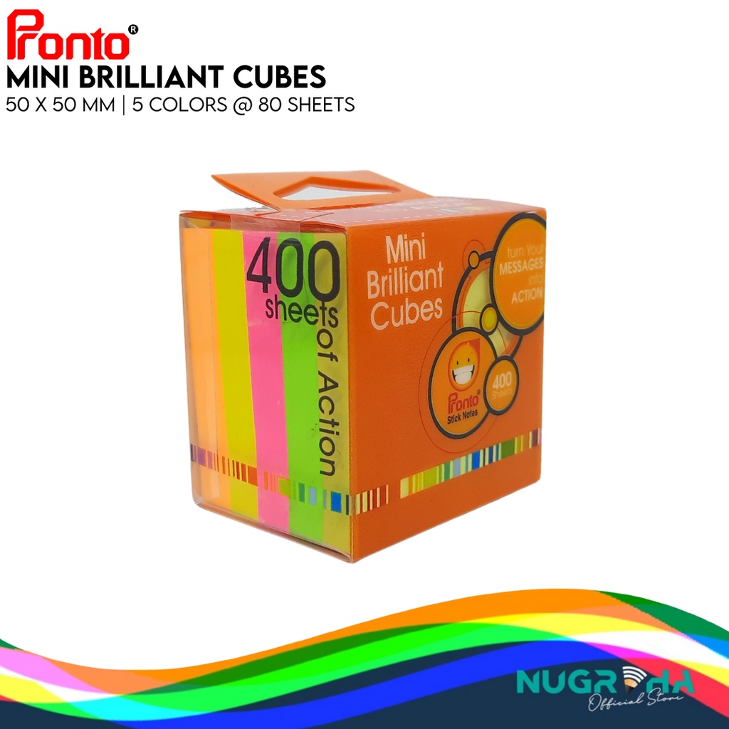 Jual Stick Note Pronto (50x50mm) mini brilliant cubes | Shopee Indonesia
