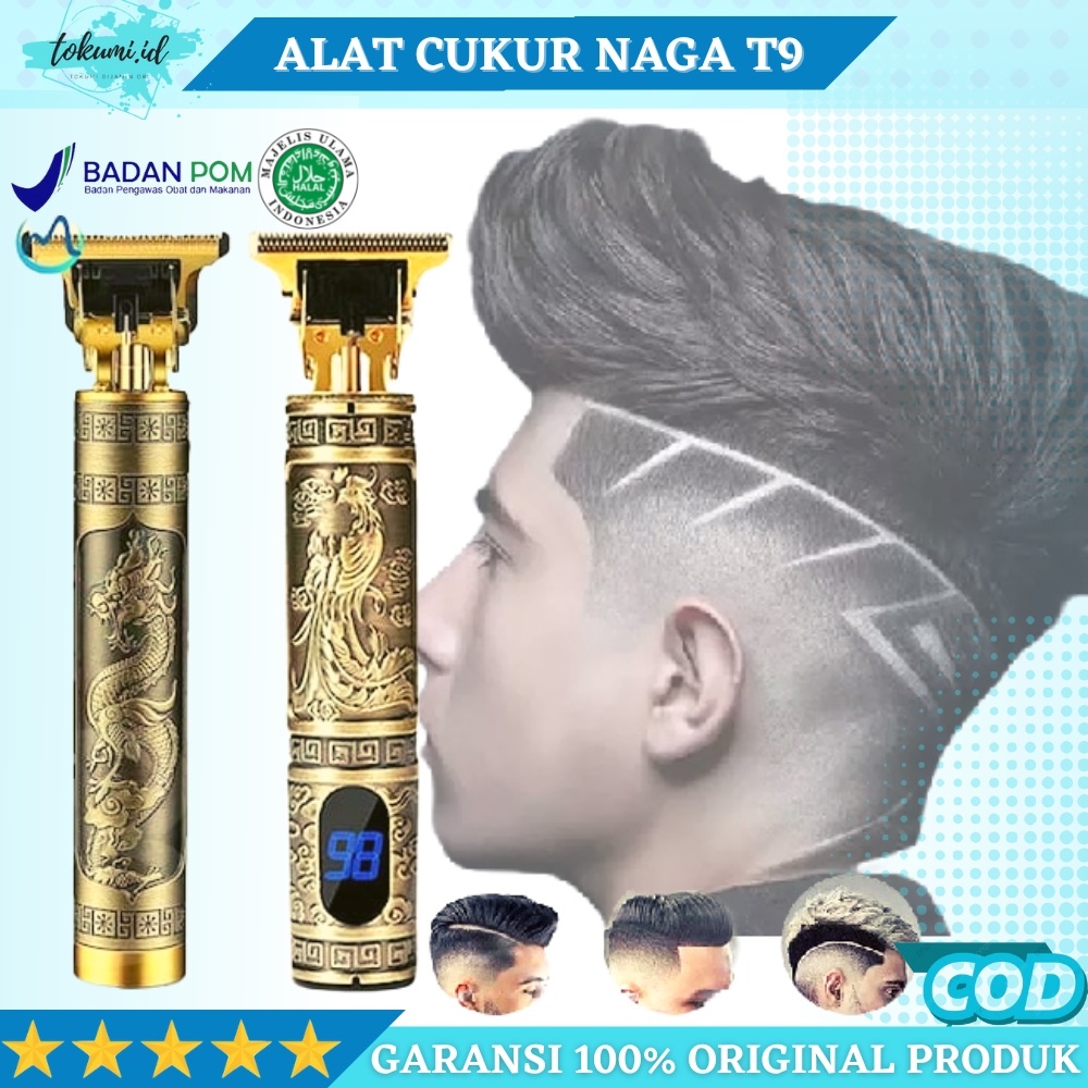 Jual Mesin Alat Cukur Rambut Elektrik Cukur Jenggot Dan Kumis Hair Clipper Trimmer Naga T9 ...