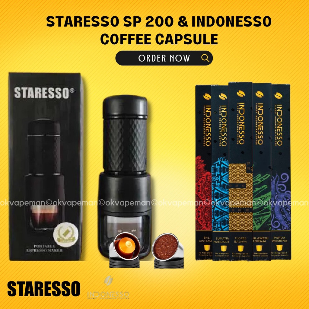Jual Bundle Staresso SP 200 Manual Espresso Coffee Maker & Coffee Indonesso | Shopee Indonesia