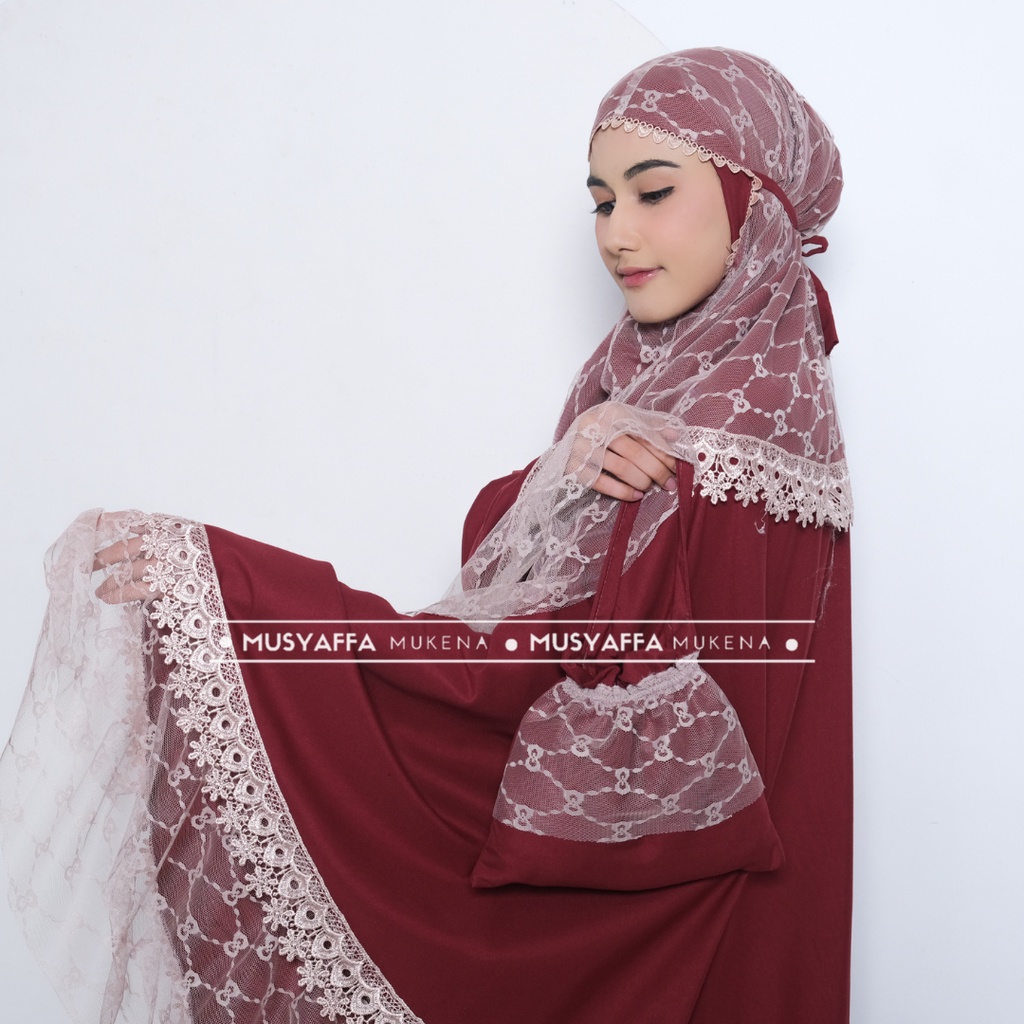 Jual MUSYAFFA - Mukena Dewasa Merisha Tile Brukat Mewah | Shopee Indonesia