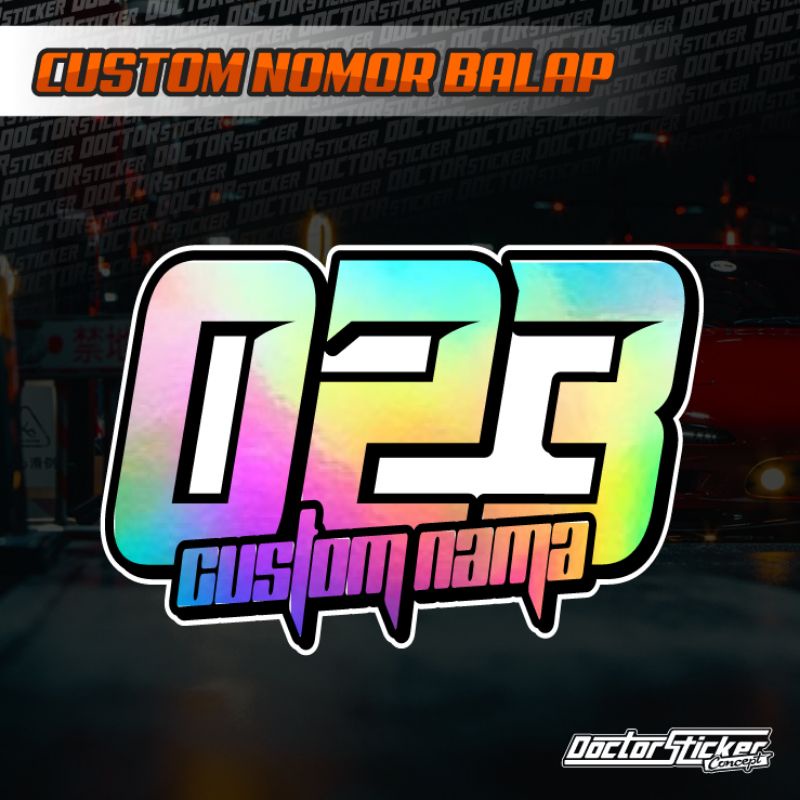 Jual Stiker Custom Nomor Balap Hologram | Shopee Indonesia
