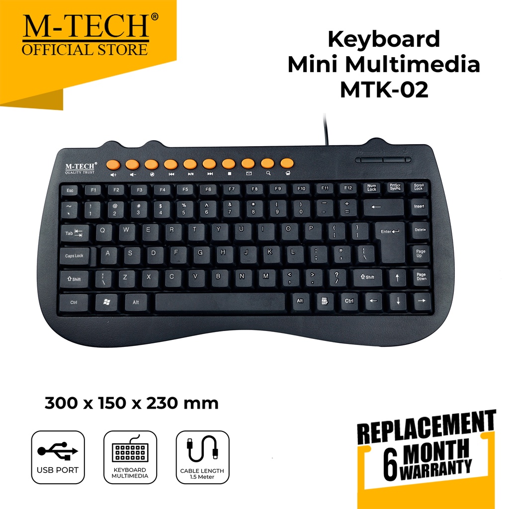 Jual M-Tech Original Keyboard USB PC Komputer Mini Multimedia MT02 ...