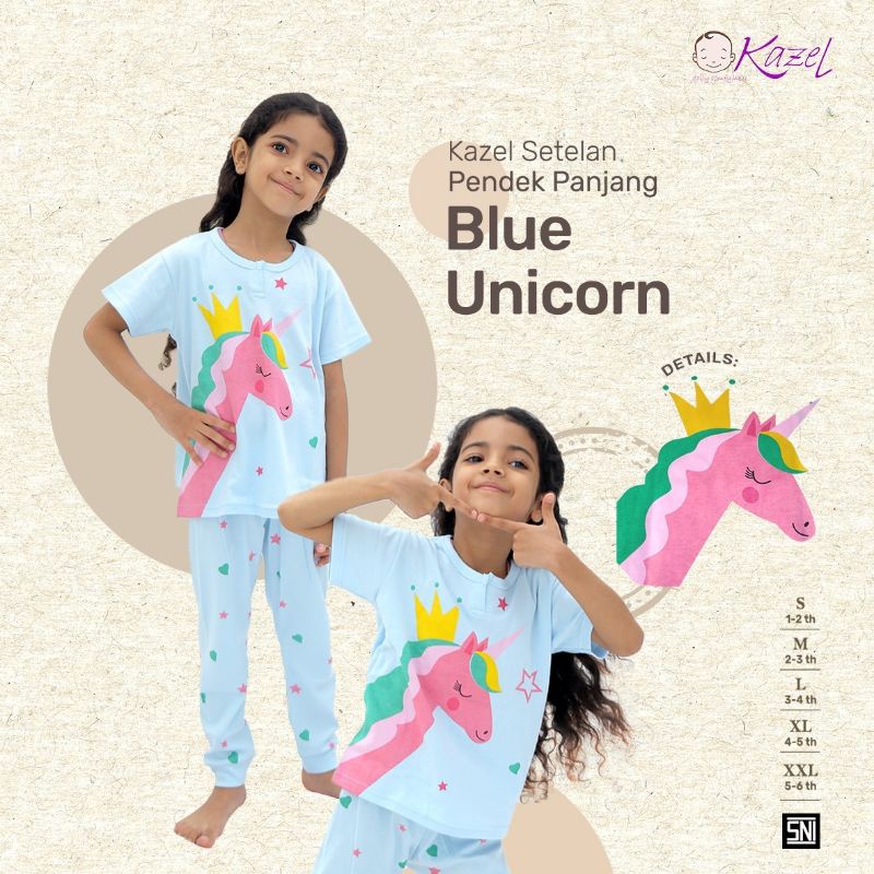 Jual KAZEL SETELAN BAJU PENDEK - PANJANG Anak Edisi Dino dan Unicorn (1 Stel) | Shopee Indonesia