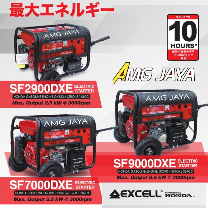 Jual Genset 2500 Watt Honda Excell SF 2900 DXE 4-Stroke Engine ...