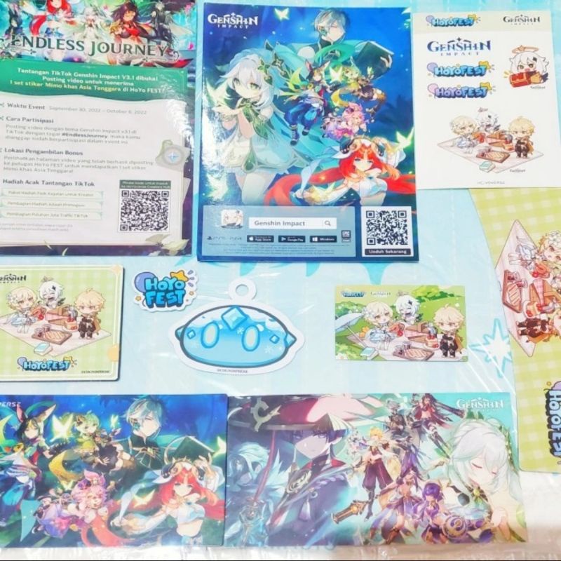 Jual Hoyofest 2022 Genshin Impact Postcard Sticker Coaster Teleport ...