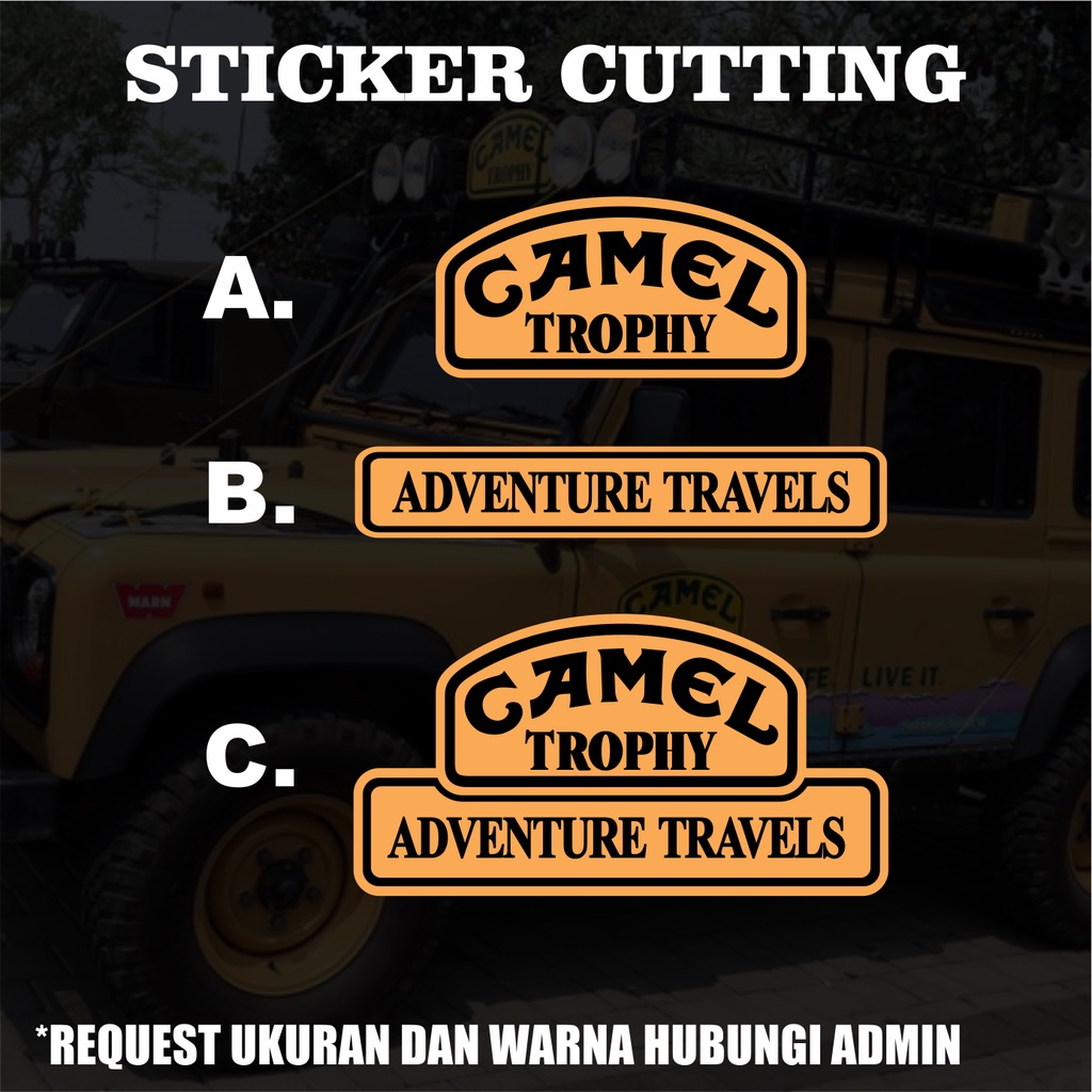 Jual Stiker Sticker Cutting Camel Thophy , Adventure Travels | Shopee ...
