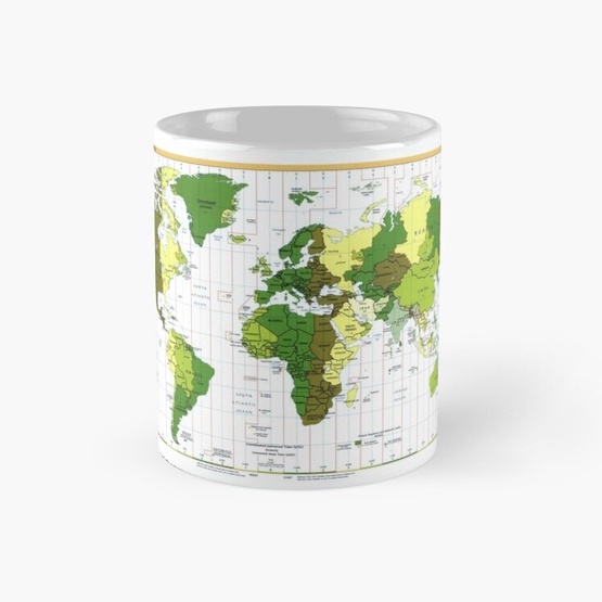 Jual Standard Time Zones of the World Map Coffee Mug | Shopee Indonesia