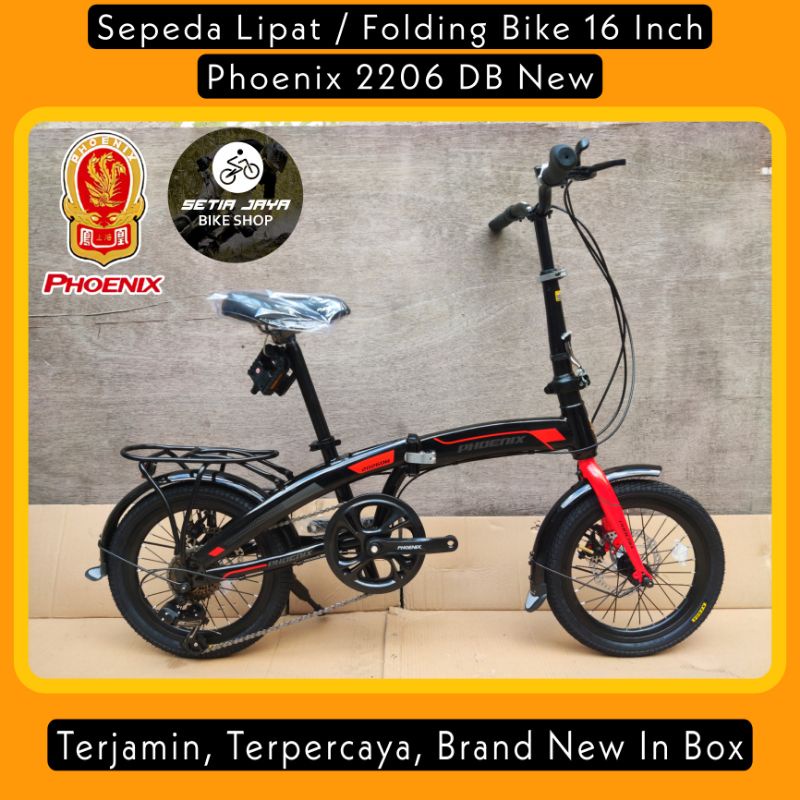 Jual Sepeda Lipat / Folding Bike 16 Inch PHOENIX 2026 DB Steel 7 Speed ...
