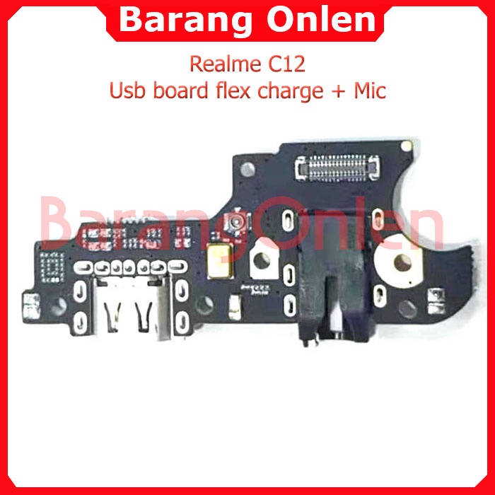 Jual Realme C12 usb board flexible konektor cas mic plugin pcb | Shopee ...