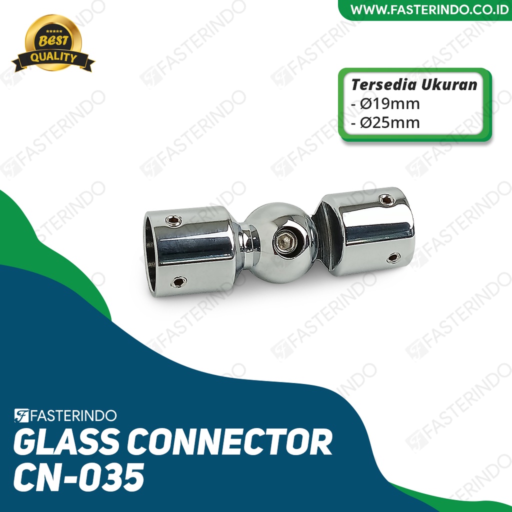 Jual Glass Clamp Connector / Connector CN-035 / Connector kaca flexible ...