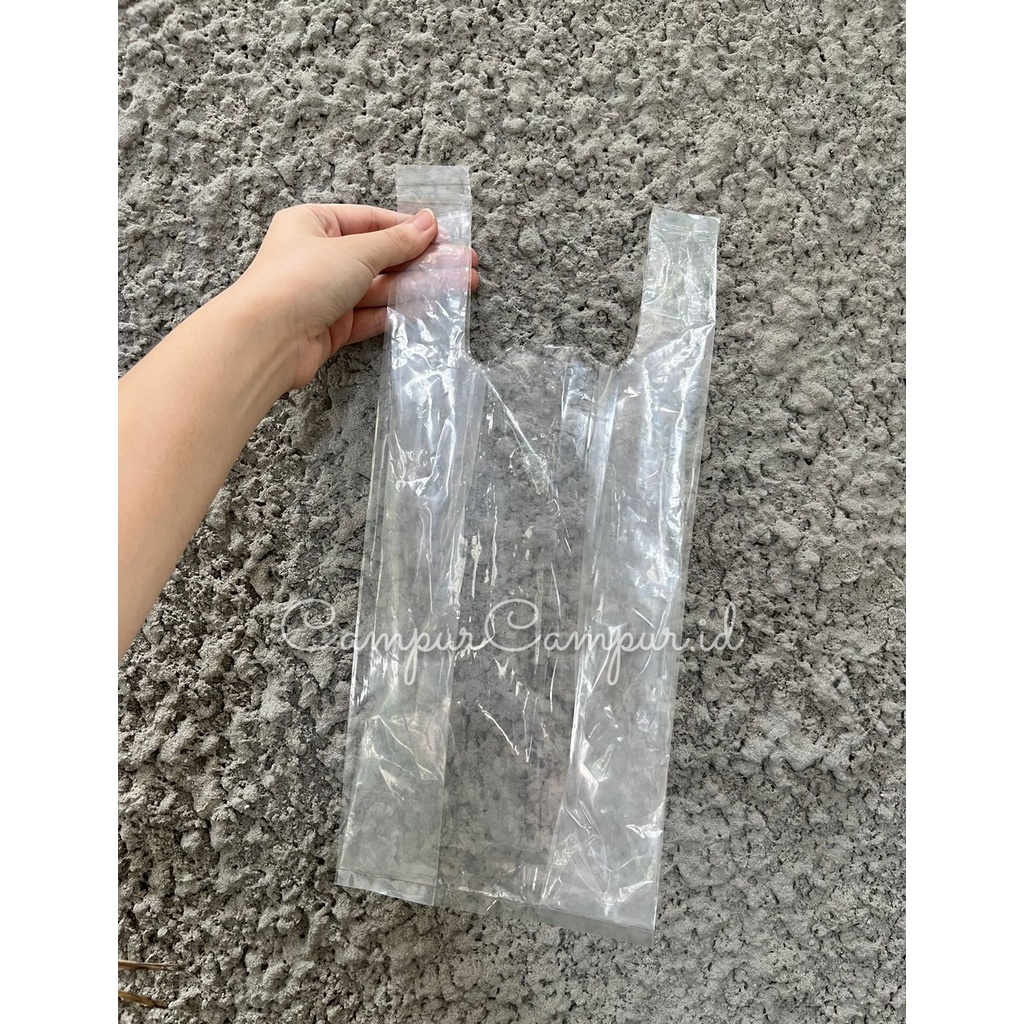 Jual Tas Plastik Bening ukuran 15x34 Kantong PE PP kresek tebal ...