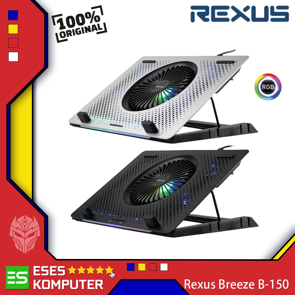 Jual Cooling Pad Rexus B150 Breeze RGB | 5 Fan Gaming Laptop Cooler ...