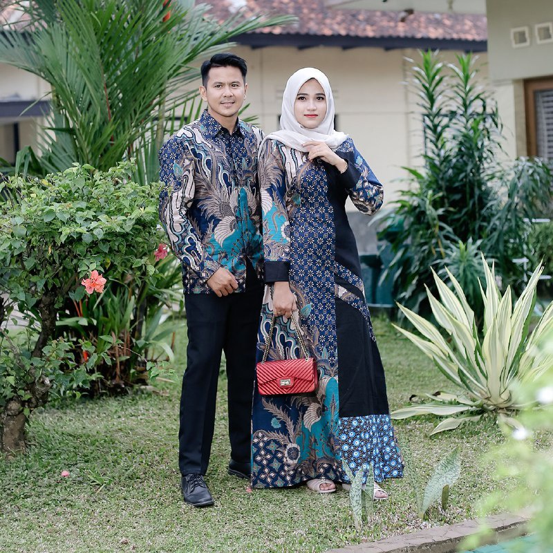 Jual Couple Gamis Kombinasi Batik Mosscrepe Size Jumbo Model Terbaru ...
