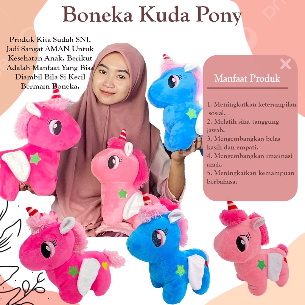Jual Boneka Kuda Pony Unicorn Sayap High Quality Berlabel SNI/Boneka My ...