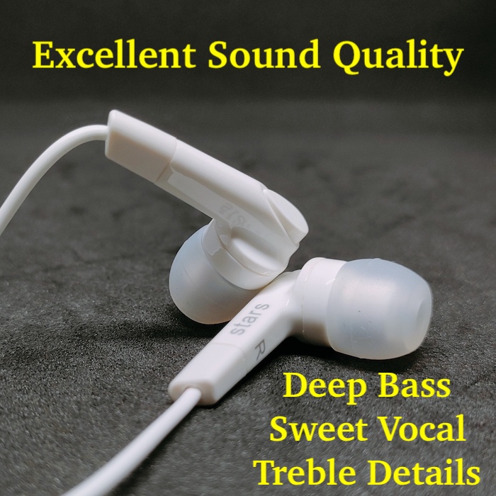 Jual Original Star Headset With Mic Real HiFi Bass Earphone | Shopee ...
