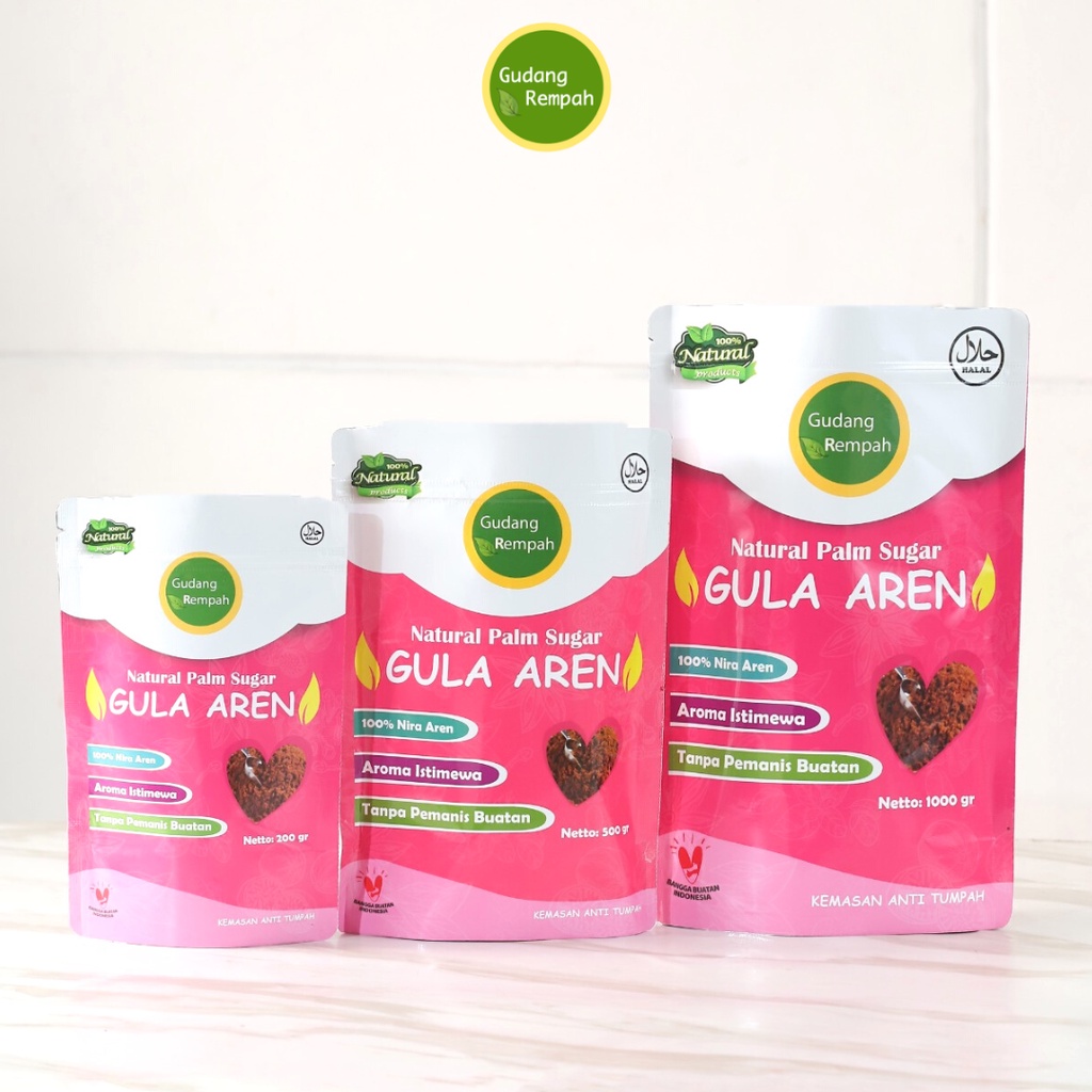 Jual GRI 200gr Gula Aren Bubuk Organik Grade A++ Export Quality [Live ...