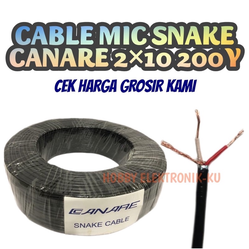 Jual CABLE MIC SNAKE CANARE 2x10 200Y | Shopee Indonesia