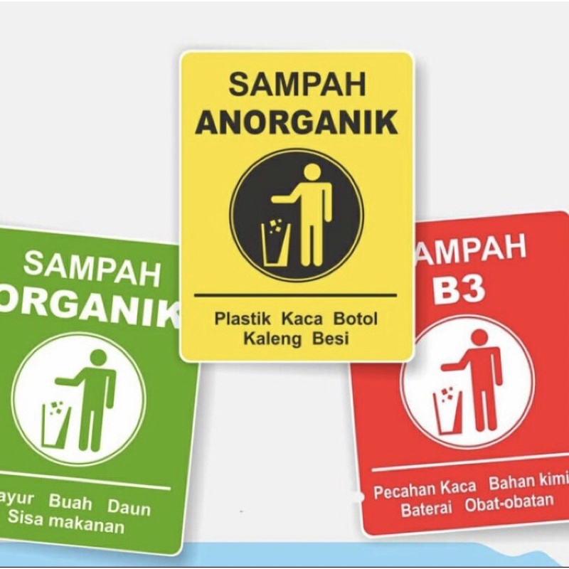 Jual Stiker Sampah organik anorganik limbah b3 recycle | Shopee Indonesia