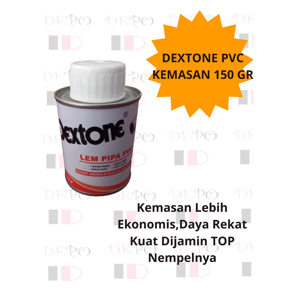 Jual Lem Pipa DEXTONE 150 Gram / Lem Pipa Pralon Kaleng 150 Gram ...