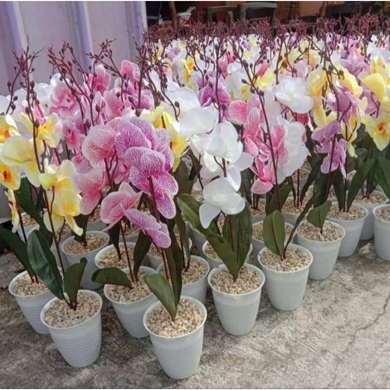 Jual BUNGA ANGGREK TUNGGAL BUNGA ARTIFICIAL DEKORASI // BUNGA HIAS MEJA ...