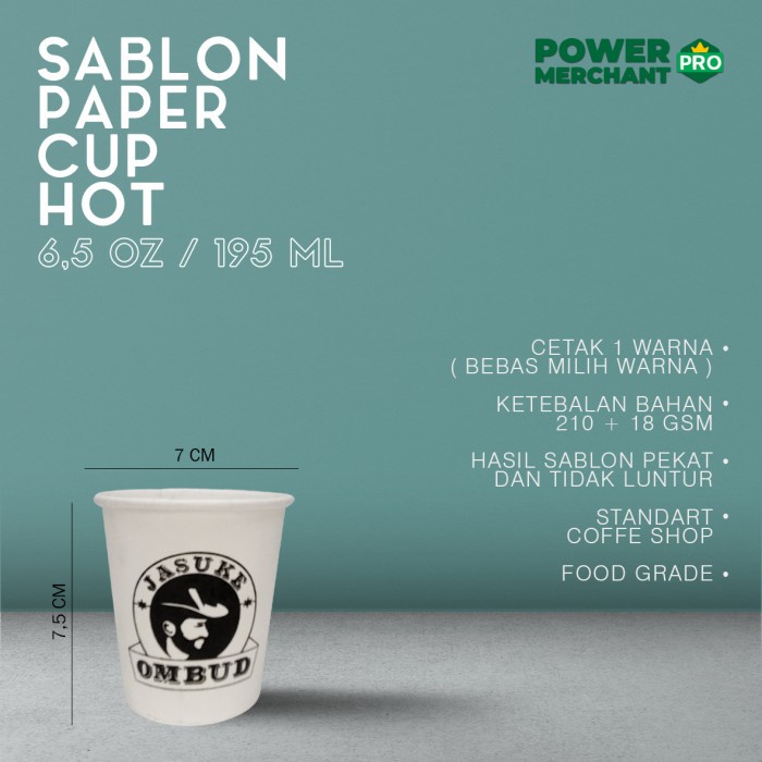 Jual Sablon Paper Cup Hot 6,5 OZ / 195 ml (Tanpa Tutup) | Shopee Indonesia