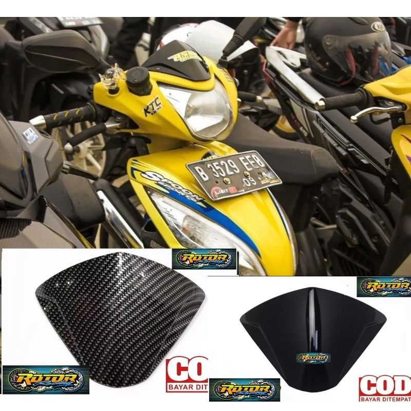 Jual Visor honda spacy variasi carbon dan hitam plus lem 3m double tape ...