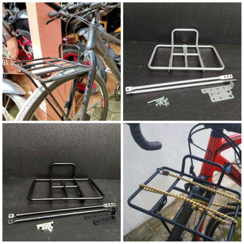 Jual FRONT RACK PANIER KERANJANG RAK DEPAN SEPEDA FIXIE JADUL BALAP ...