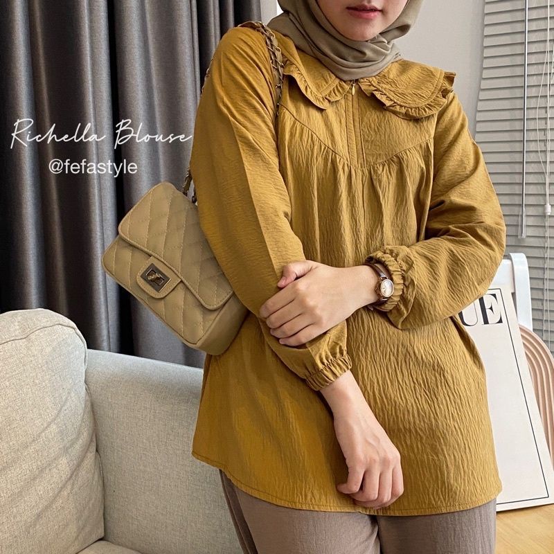 Jual RICHELA TOP BLOUSE CRINKLE AIRFLOW / ATASAN CRINKLE AIRFLOW ...